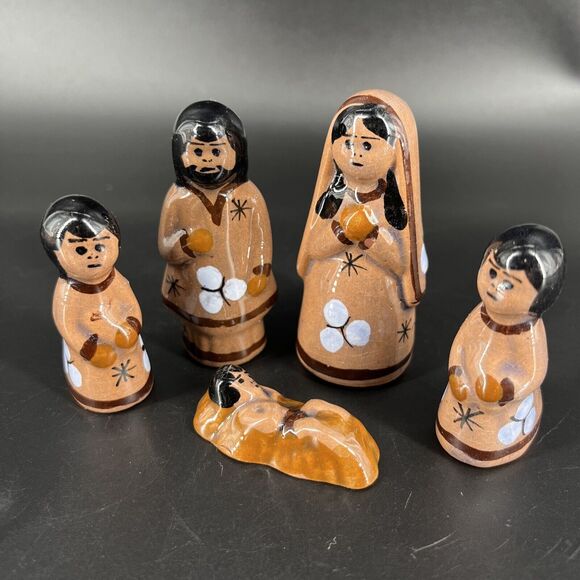 Unbranded | Holiday | Talavera Style Mexican Folk Art Nativity 5 Pc Set ...